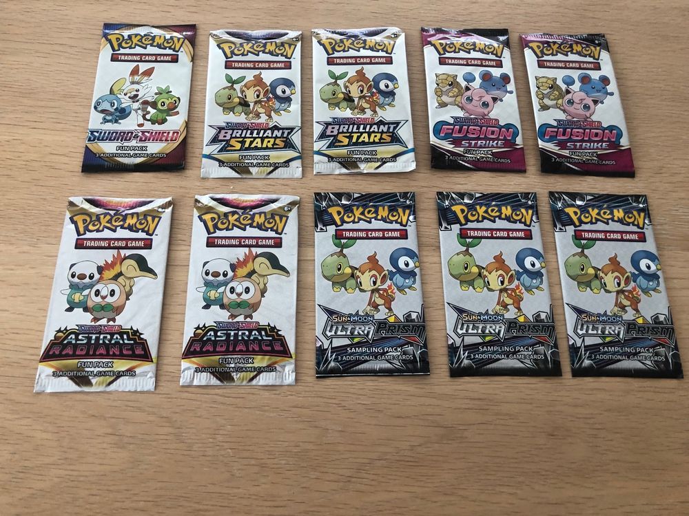 10x Pokemon Fun Pack Booster / Sword&Shield/Sun&Moon | Kaufen auf Ricardo
