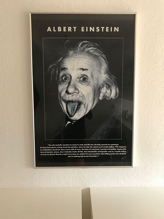 Albert Einstein Poster mit Rahmen | Kaufen auf Ricardo