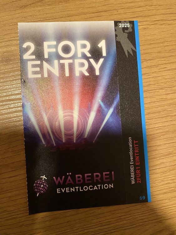 2:1 Gutschein Eintritt Wäberei Eventlocation in Liestal BL (Neu (gemäss Beschreibung)) in ...