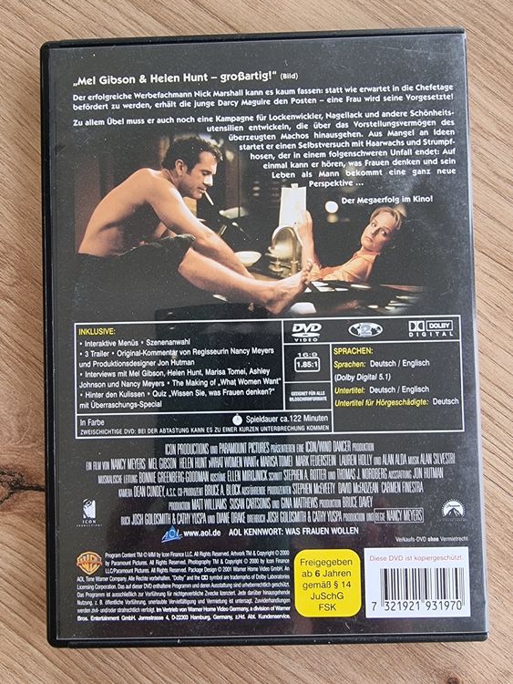DVD "Was Frauen wollen" (Mel Gibson, Helen Hunt) (Gebraucht) in ...