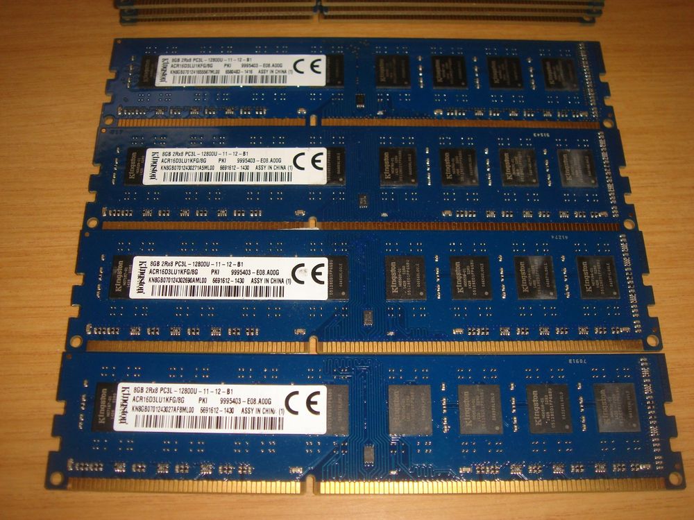 4 stück 8gb ddr3 PC3L 12800 (1600) RAM für Computer. (Gebraucht) in St ...