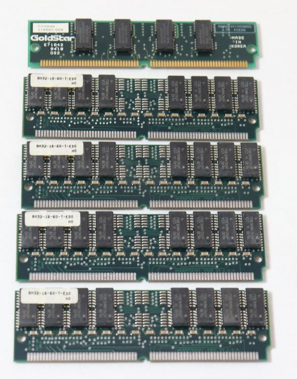 EDO Ram 4x 8MB, 1x 4MB für vintage Computer (D'occasion) à Frick pour ...