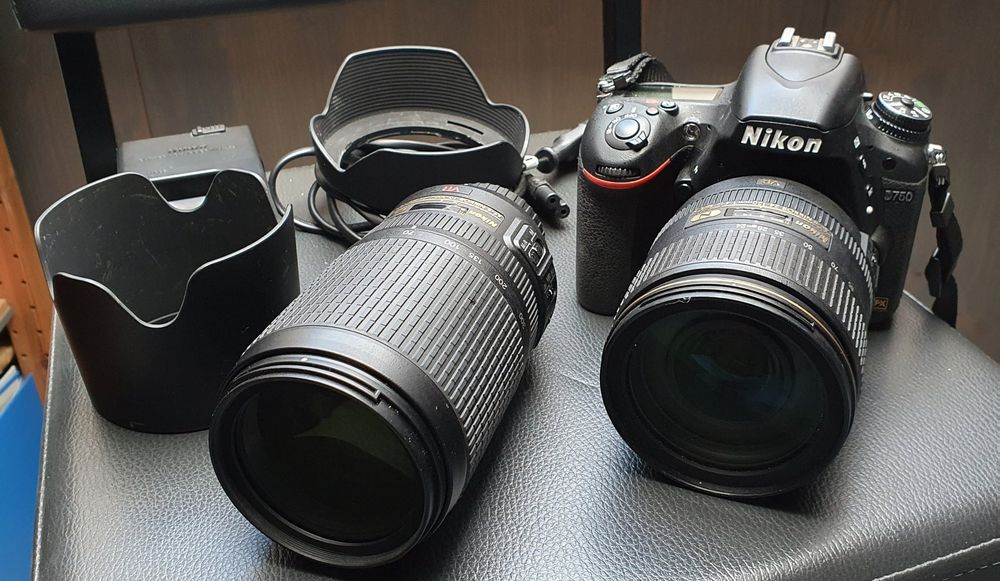 Nikon D750 usagé avec objectifs 24-120 + 70-300 (Gebraucht) in Cheseaux für CHF 620 – mit ...