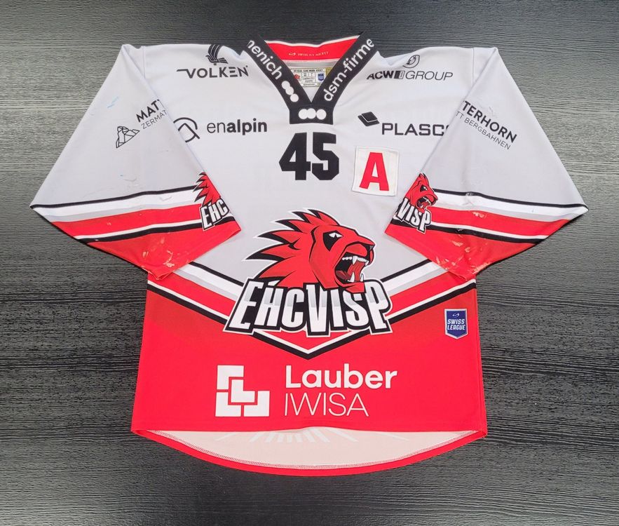 #45 Gähler Jorden EHC Visp Spielerleibchen 2023/24 (Gebraucht) in Visp ...