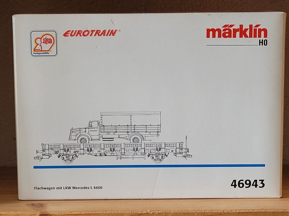 Märklin H0 46943 - Flachwagen mit LKW Mercedes - Neu und OVP (Neu (gemäss Beschreibung)) in ...