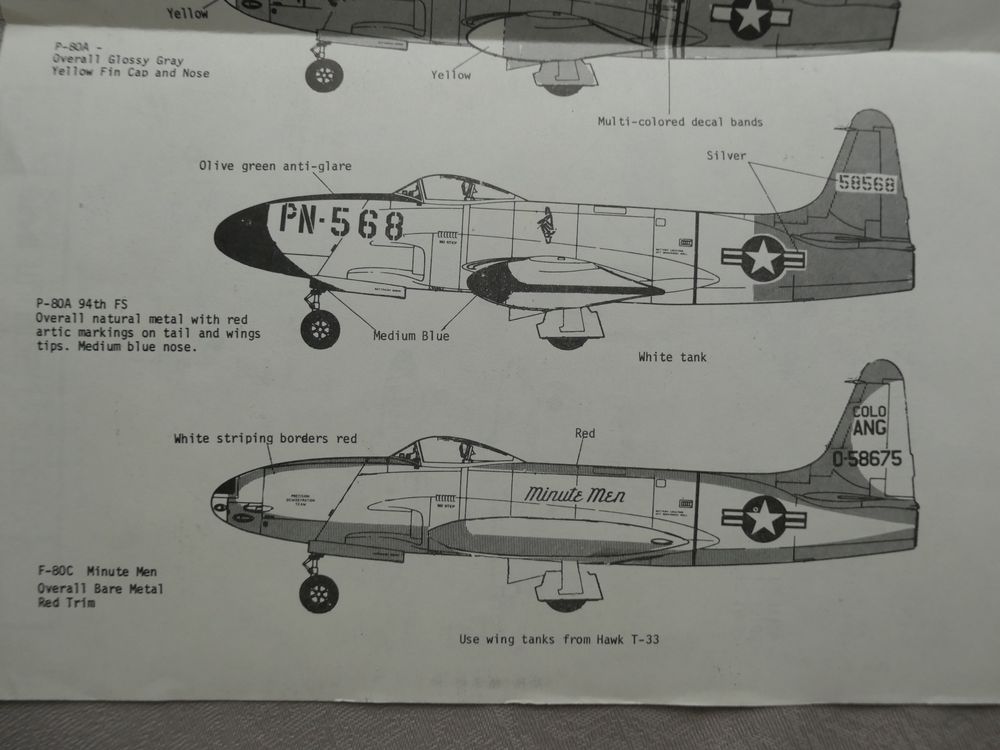 1/72 Lockheed P-80 & F-80 Shooting Stars #1 - 4 Versionen | Kaufen auf Ricardo