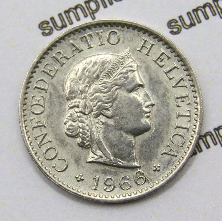 Rarität 5 Rappen 1966 Abart Stempelriss bei Jahreszahl 6 (Gebraucht) in Winterthur für CHF 14 ...