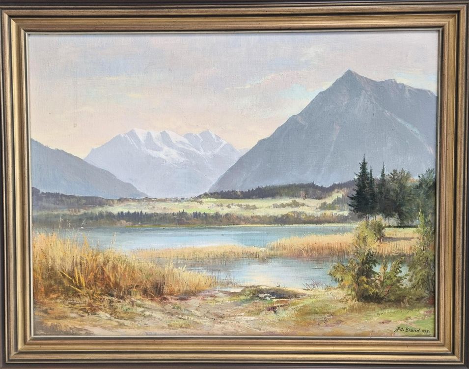 Gemälde Fritz Brand mit Niesenberg Berner Oberland (1955) (Gebraucht ...
