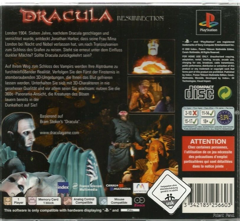 Dracula Resurrection (PlayStation 1) guter Zustand (Gebraucht) in Bad Säckingen für CHF 16.95 ...