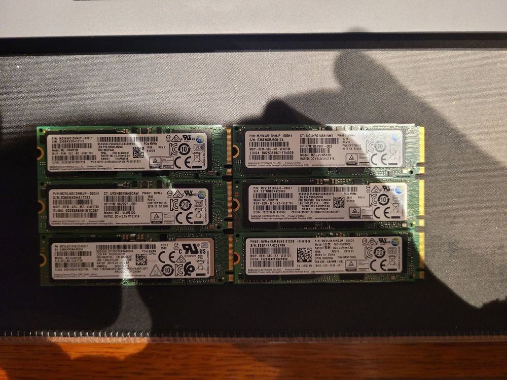 6x Samsung SSD 512GB M.2 NVME (Gebraucht) in Unterengstringen für CHF ...