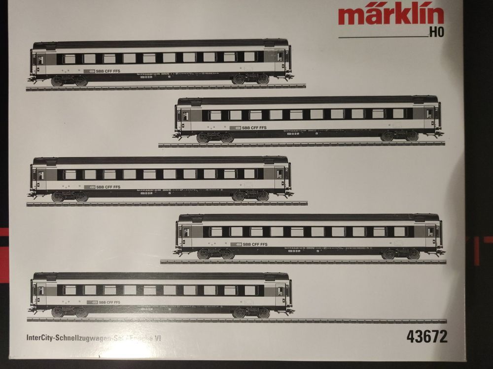 Märklin 43672 SBB InterCity-Schnellzugwagen-Set Epoche VI | Kaufen auf Ricardo