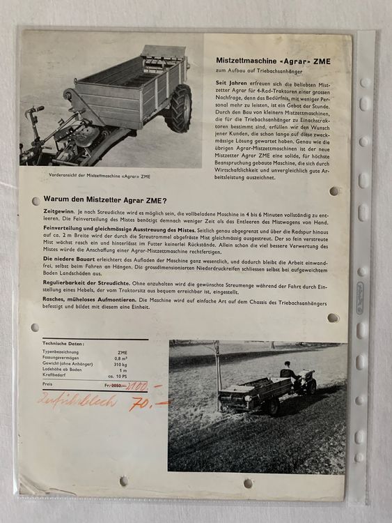 Rapid Mistzetter Agrar Zme Einachser Motormäher Oldtimer Gebraucht