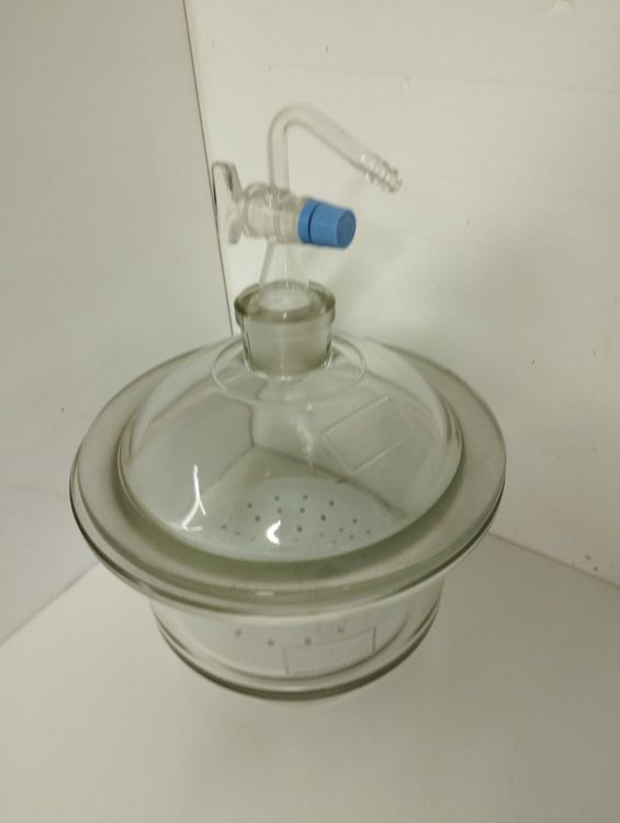 Kleiner Exsikkator Labor Trockner mit Tubus Hahn und Platte (Gebraucht ...