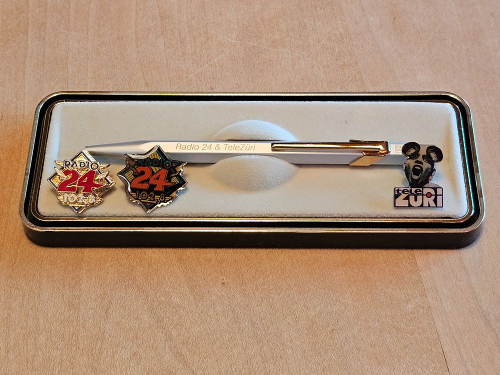 Radio 24 & TeleZüri Kugelschreiber mit Pins, Rarität (Neu und ...
