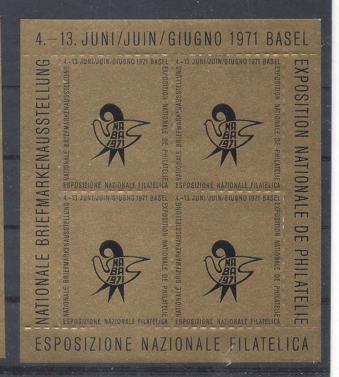 Block Vignetten Expo BASEL 1971 ** (Neu (gemäss Beschreibung)) in Les ...