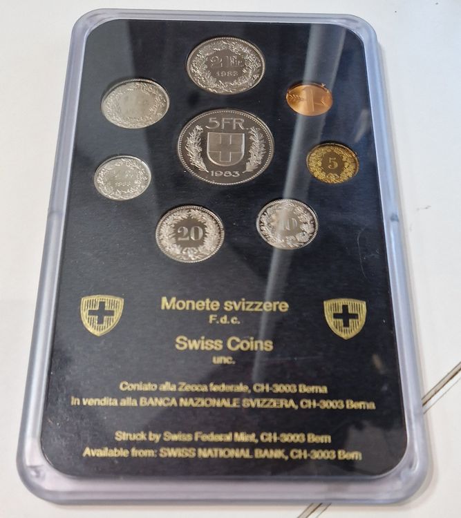 Münzsatz 1983 stempelglanz (Neu (gemäss Beschreibung)) in Sursee für CHF 29.5 – mit Lieferung ...