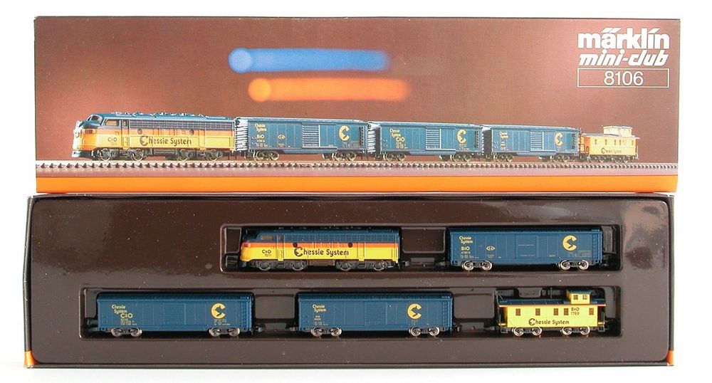 Märklin Miniclub US-Zug-Set Chessie System Spur Z Neu (Neu (gemäss ...