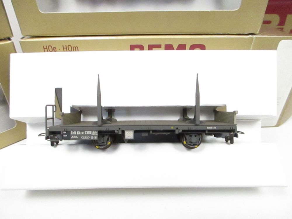 Bemo H0m 7484 100 RhB 4er Set Rungenwagen Kk / Holztransport (Neu und ...