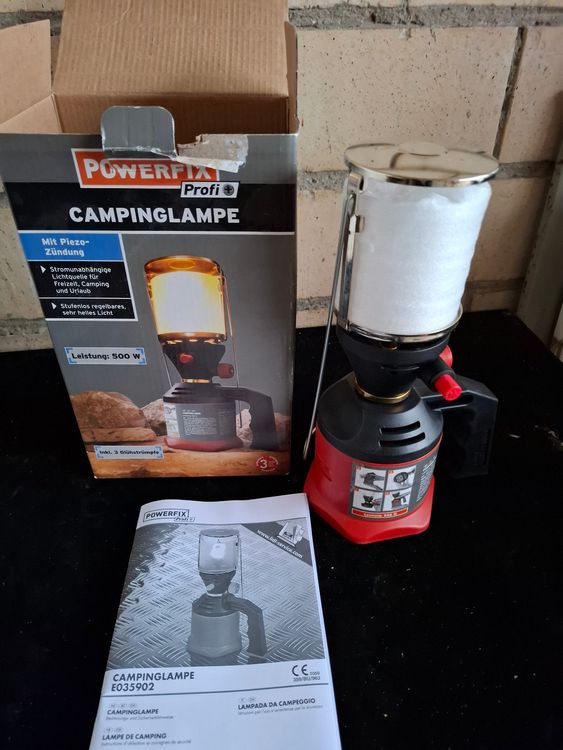 Powerfix Campinglampe Gaslampe 500W Profi NEU (Neu und originalverpackt ...