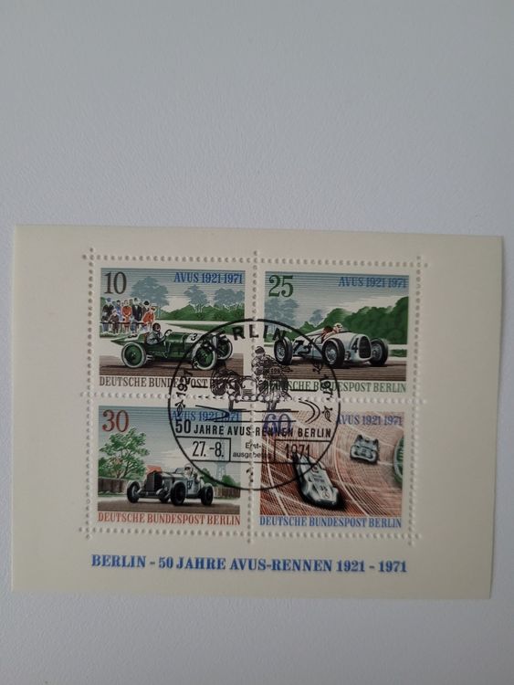 Block Deutschland 50 Jahre Avus-Rennen 1971 (Gebraucht) in Inwil für CHF 2 – mit Lieferung auf ...