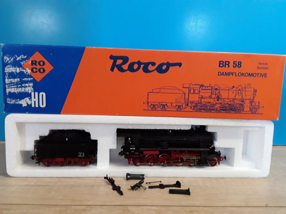 Roco _ Lokomotive BR 58 _ Dampflokomotive _ Spur H0 (Defekt) in Uerikon ...
