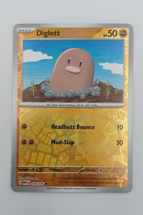 Diglett Reverse Holo (050/165 Set MEW 151) NM / ENG (Gebraucht) in ...