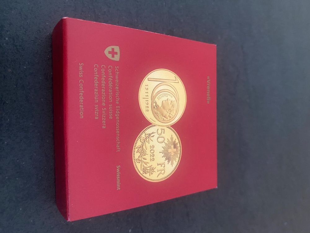 50 Franken 2022“100 Jahre letzte Prägung 10-Franken Vreneli” (Neu und ...