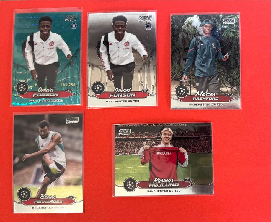 Topps Stadium Chrome - Manchester United Lot (nummeriert) (Neu (gemäss ...