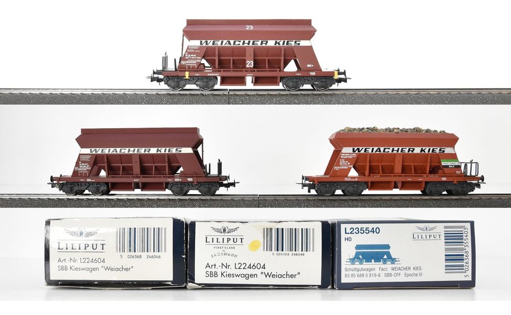 Liliput 3x Selbstentladewagen Weiacher SBB H0 GS mit OVP (Gebraucht) in St. Gallen für CHF 53 ...