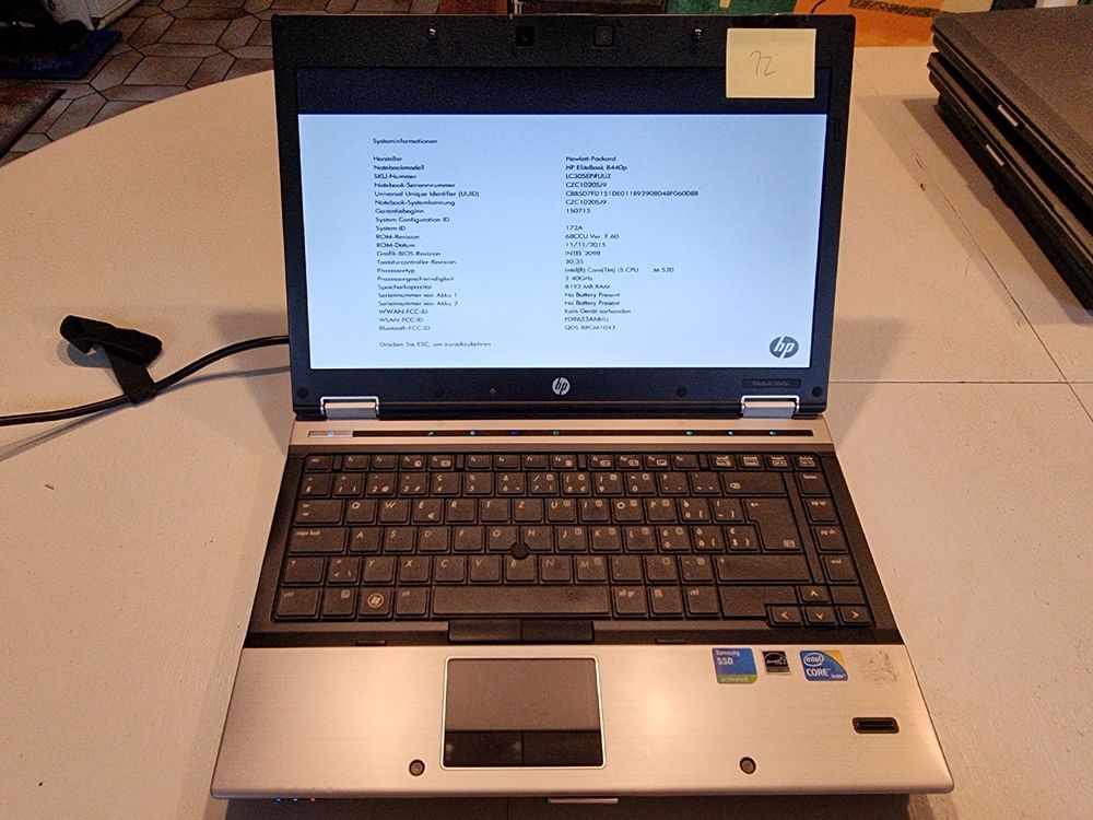 HP EliteBook 8440p i5 8gb Nr-12 (Gebraucht) in Tafers für CHF 50 – mit ...