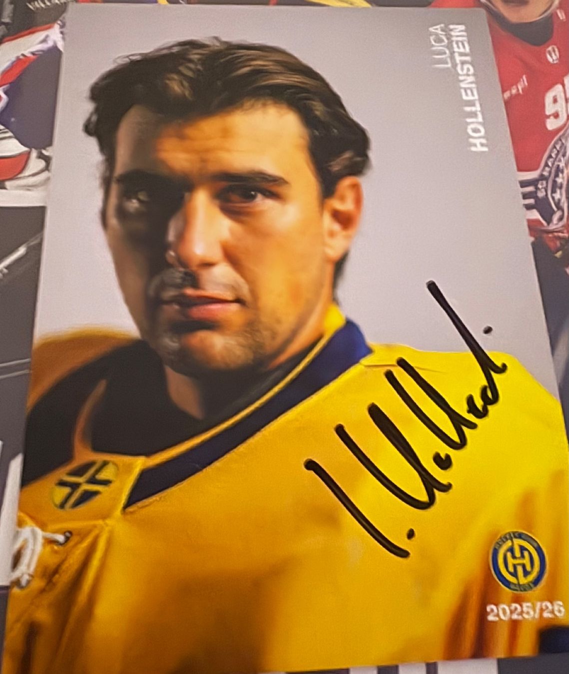 Luca Hollenstein Autogrammkarte HC Davos Saison 2025/26 (Neu (gemäss ...
