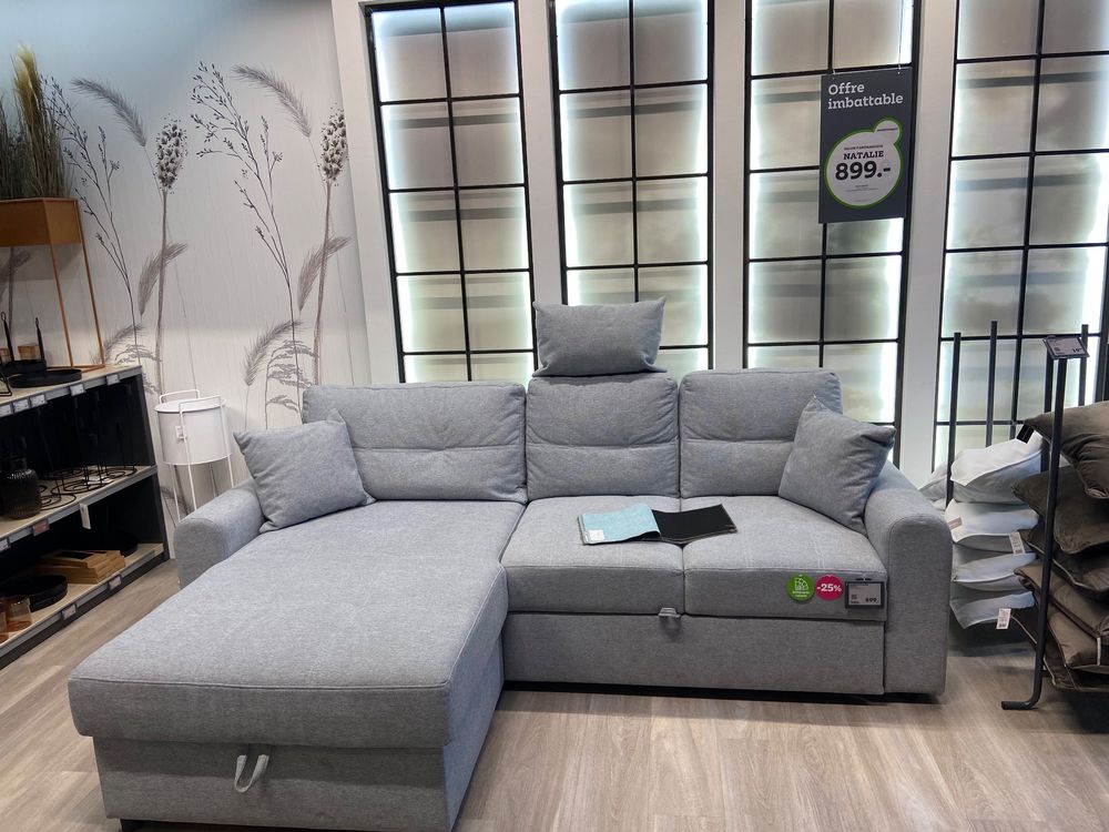 SOFA-BETT MIT RECAMIERE - CANAPÉ LIT AVEC MÉRIDIENNE | Kaufen auf Ricardo