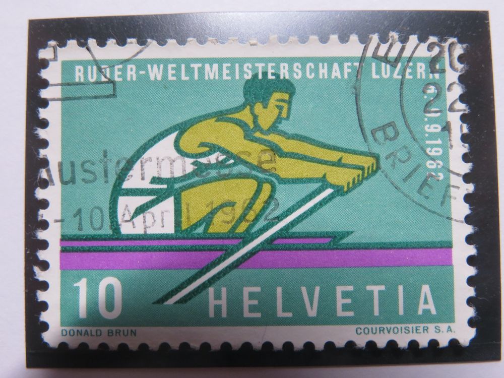 Abart 386.1.10 scharfer Raster im Oliv- und im Violettdruck (Gebraucht ...