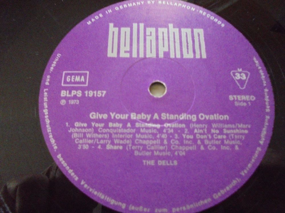 THE DELLS " Give your baby a standing ovation " LP 1972 (Gebraucht) in Crissier für CHF 10 – mit ...