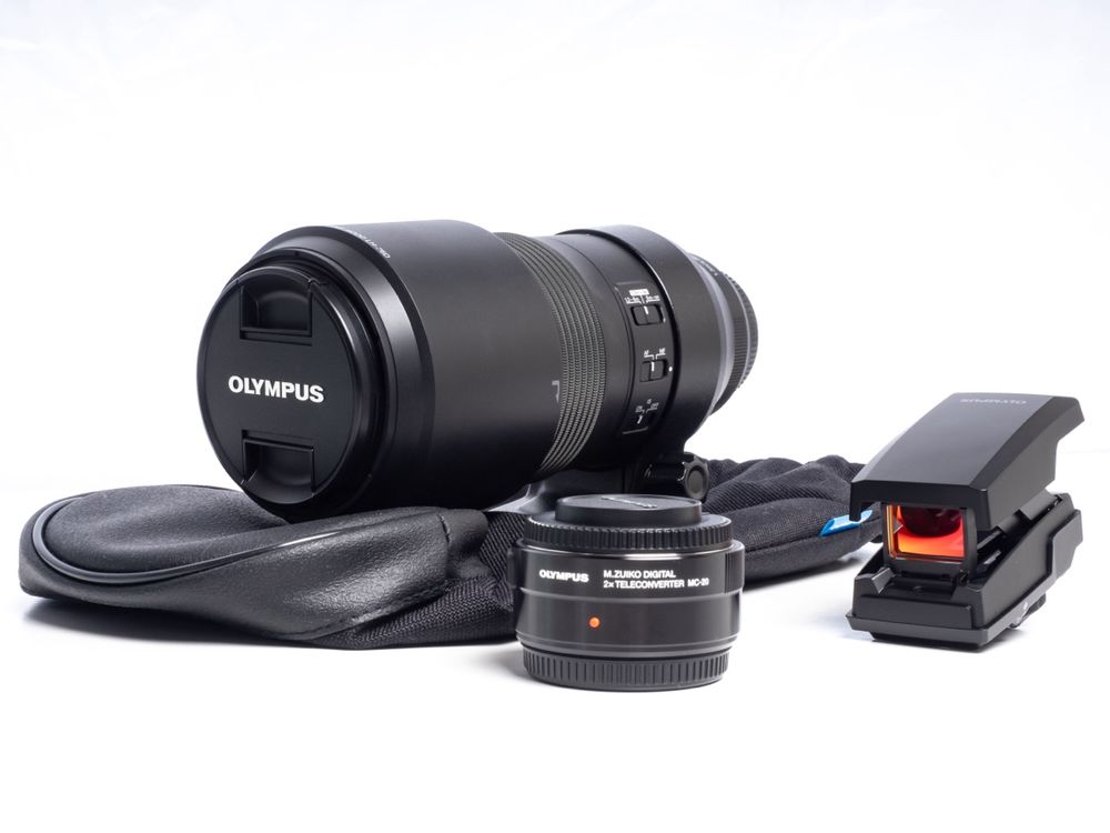 Olympus ED 100-400mm f/5.0-6.3 IS mit Zubehör (Neu (gemäss Beschreibung ...