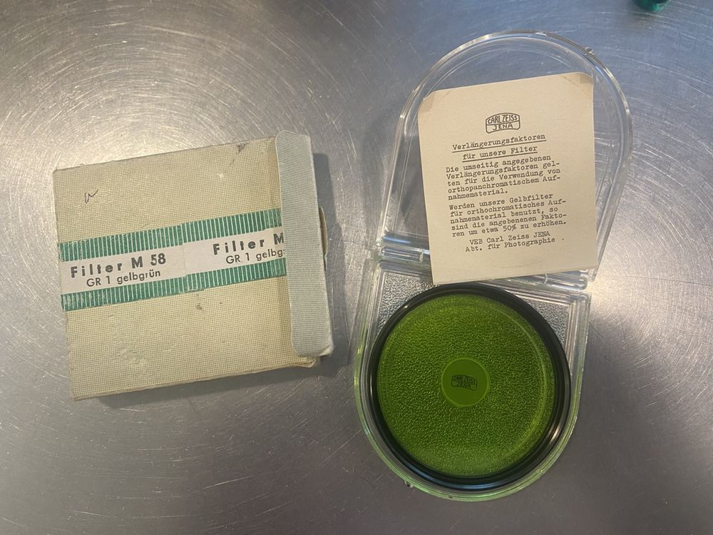 carl zeiss jena filter m58 GR 1 gelbgrün Grün | Kaufen auf Ricardo