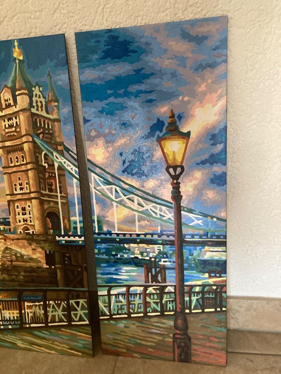 Bild "London, Tower Bridge", 3-teilig, Malen nach Zahlen (Neu (gemäss Beschreibung)) in ...