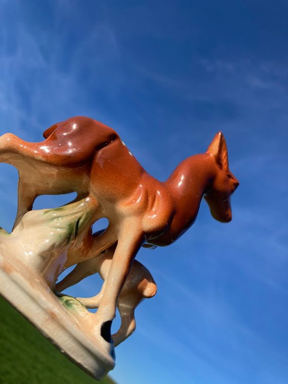 Porzellanfigur Reh mit Rehkitz Tierfigur sign. Chindon 1956 (Gebraucht) in Subingen für CHF 19 ...