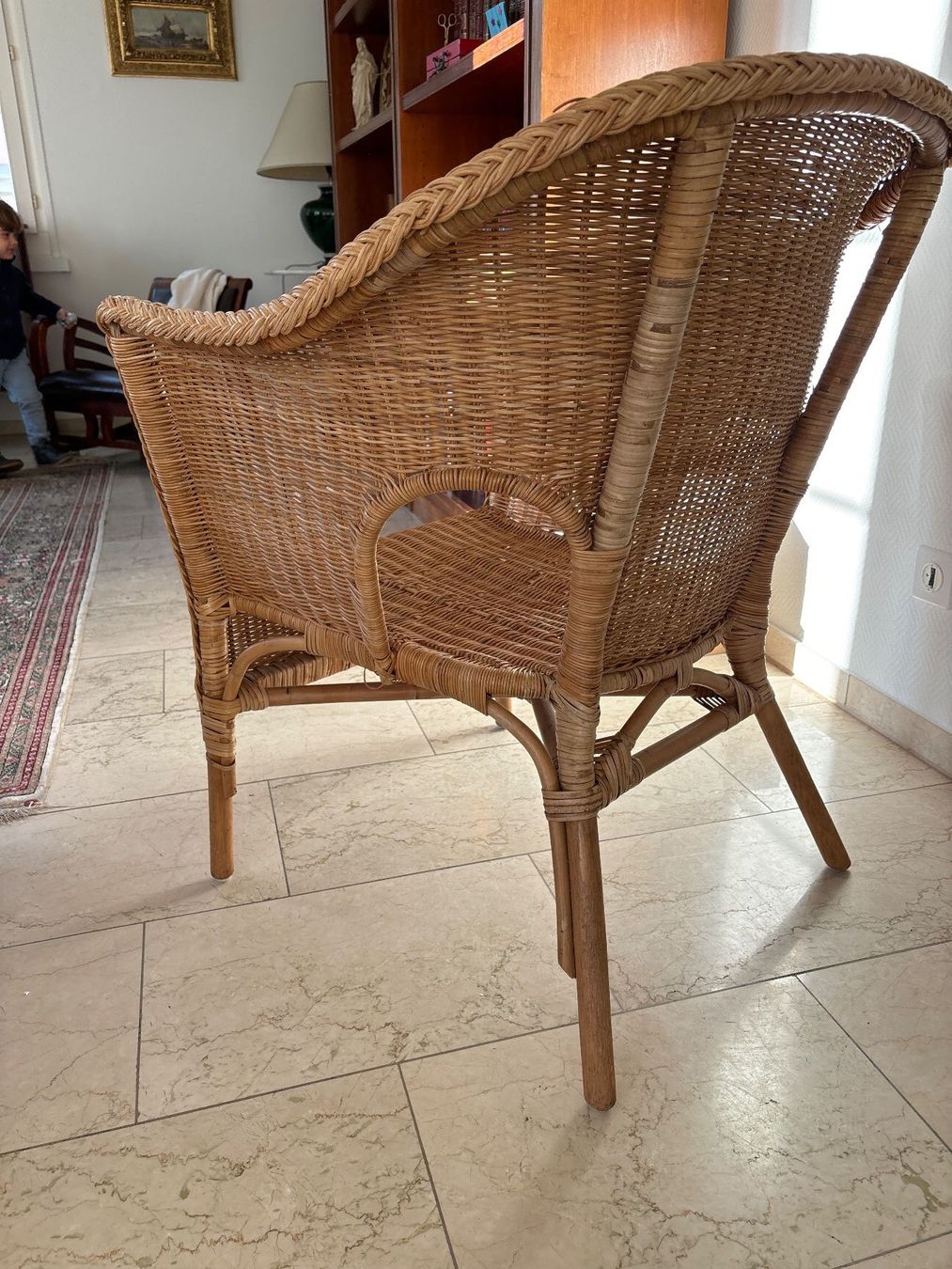 Fauteuil Rotin Vintage Occasion