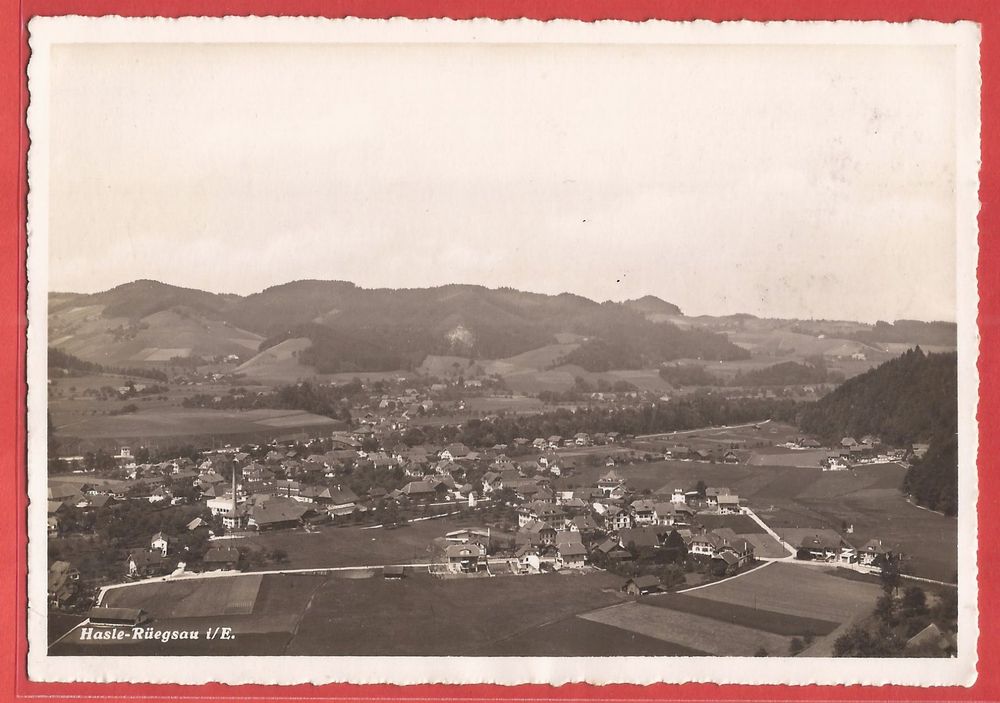 Hasle-Rüegsau im Emmental - mit Fabrik-Kamin - ca. 1945 (Gebraucht) in ...