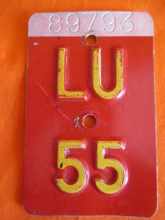 Velonummer Fahrradnummer LU 55 | Kaufen auf Ricardo