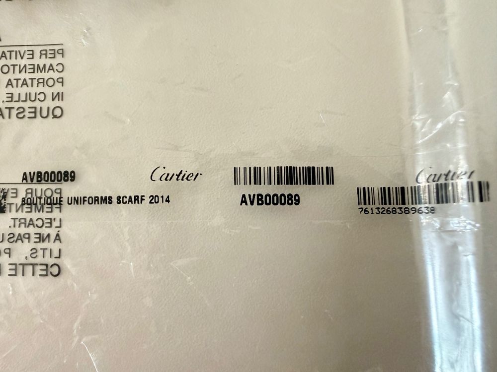 CARTIER Foulard Boutique Uniform 2014, 100% soie, très rare (Neuf avec ...