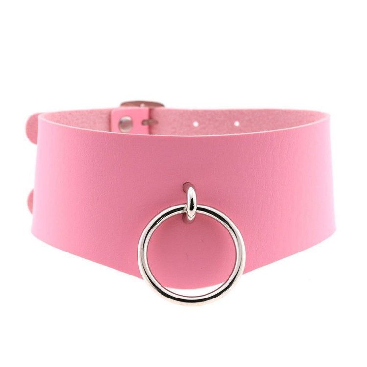 NEUES breites Halsband rosa mit dem Ring der O - 222131 | Kaufen auf ...