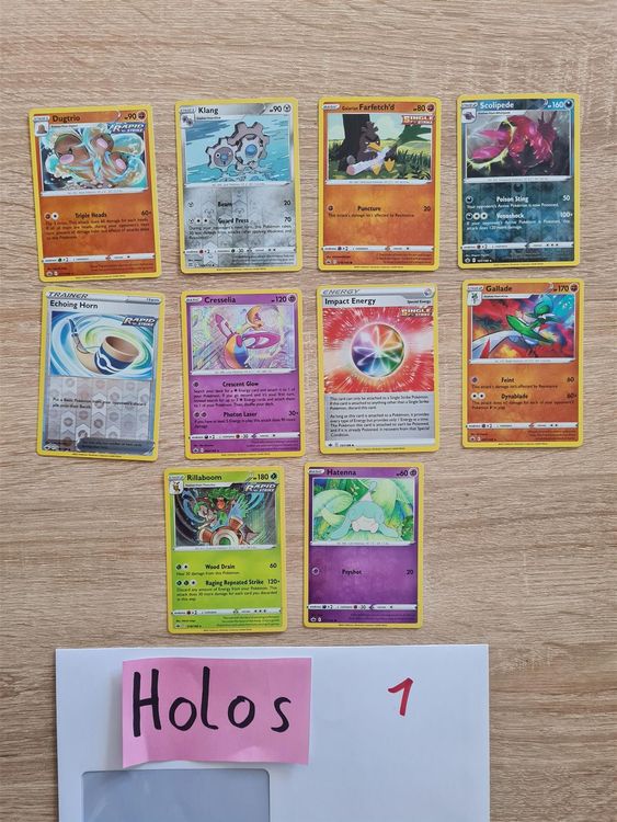 10x HOLOS Pokemon Karten komplett | Kaufen auf Ricardo