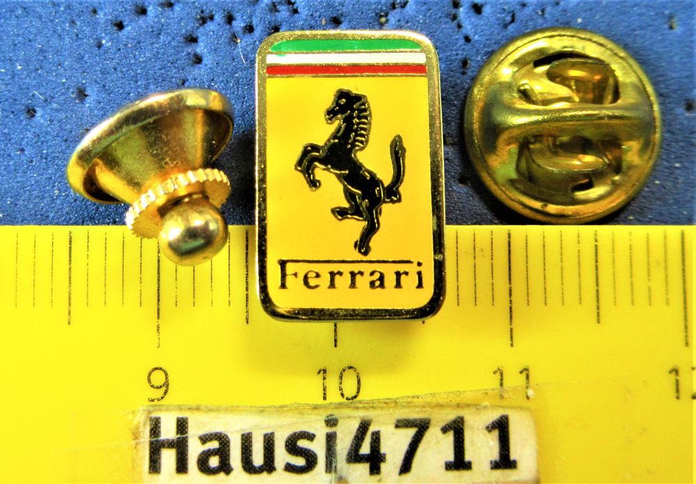 FERRARI ITALIA AUTO LOGO PIN KLEIN MIT SICHERHEITSVERSCHLUSS (Gebraucht ...