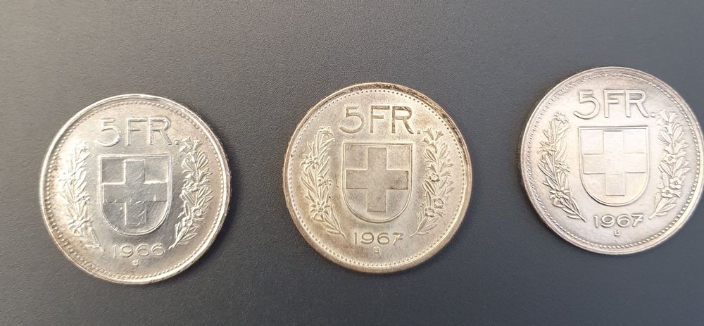5 Franken Silber 1966/1967 (Gebraucht) in Thun für CHF 21 – mit Lieferung auf Ricardo kaufen