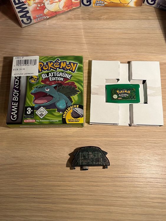 Pokemon Blattgrüne Edition OVP + Wireless Adapter Gameboy (Gebraucht ...