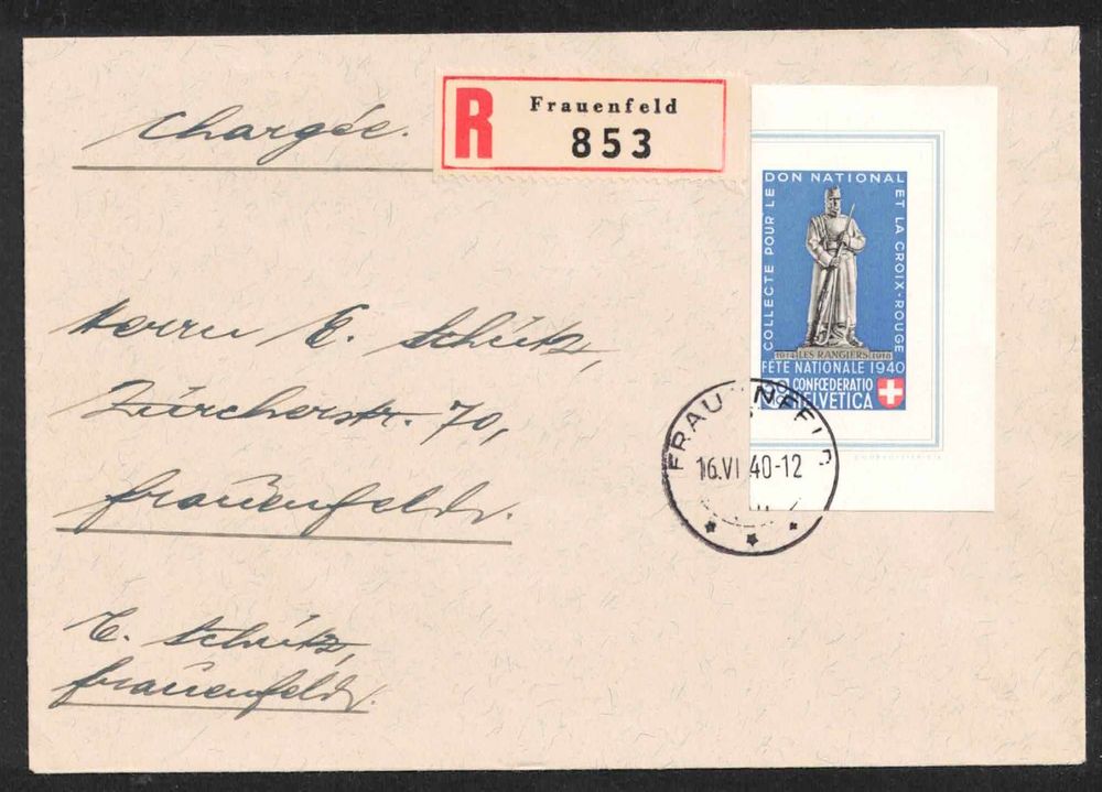 1940 Pro Patria Blockausschnitt auf FDC, !! RARITAET !! | Kaufen auf Ricardo