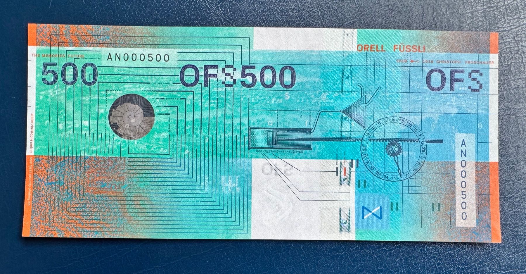500 CHF Orell Füssli AN 000500 Switzerland 🇨🇭# 2 (Gebraucht) in Ebikon ...