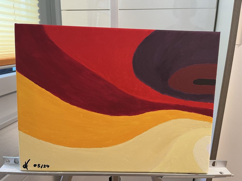 Acrylbild selbstbemalt gem. Fotos (Neu (gemäss Beschreibung)) in Volketswil für CHF 10 – mit ...